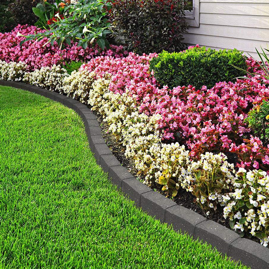 Flexi Curve Lawn Edging 1.2m Roman Stone Border (Pack 4) – Luxury Lawns ...